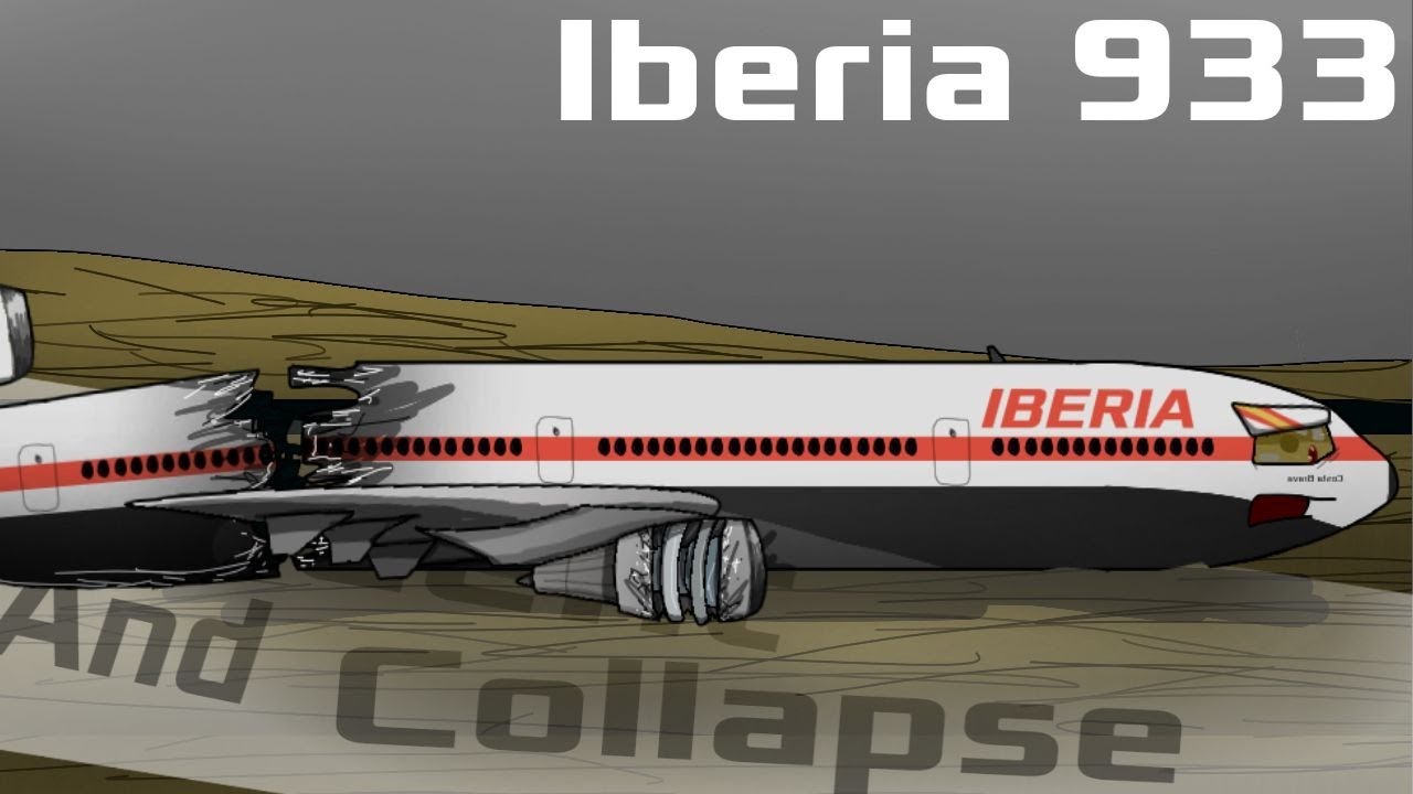 Iberia Airlines Flight 933 crash animation Ascent And Collapse - YouTube