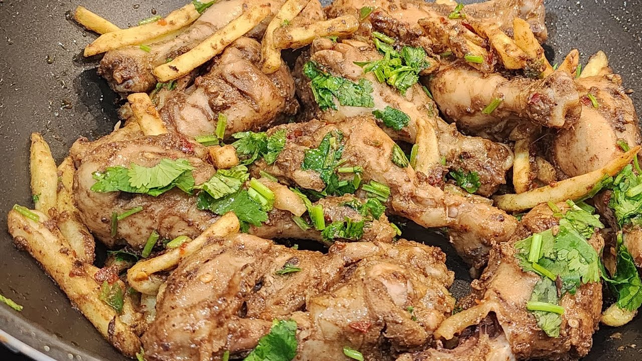 Chicken & Chips Recipe | Chicken And Chips Desi Style - YouTube