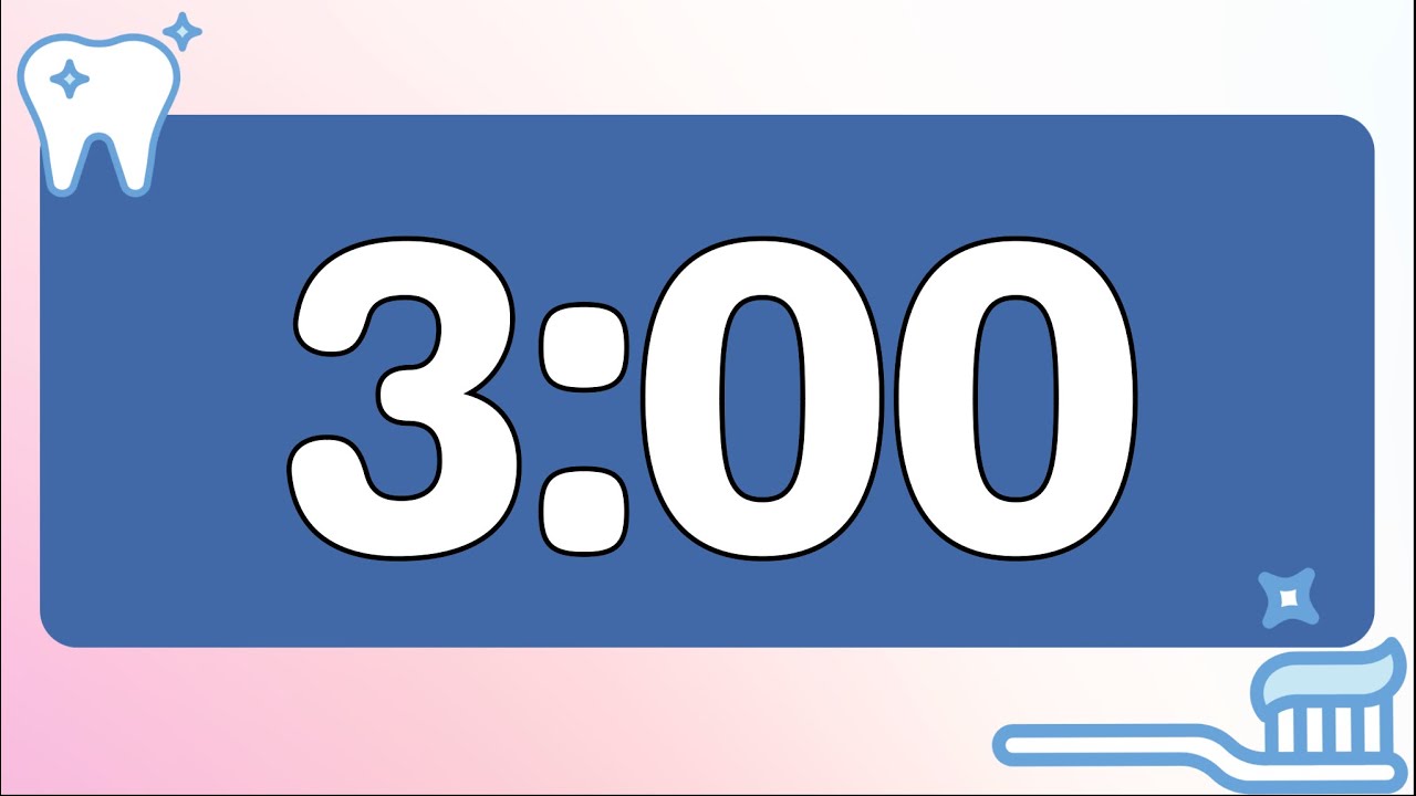 3 Minute Fun Tooth Brushing Timer (No Music, Calm Harp Alarm at End ...