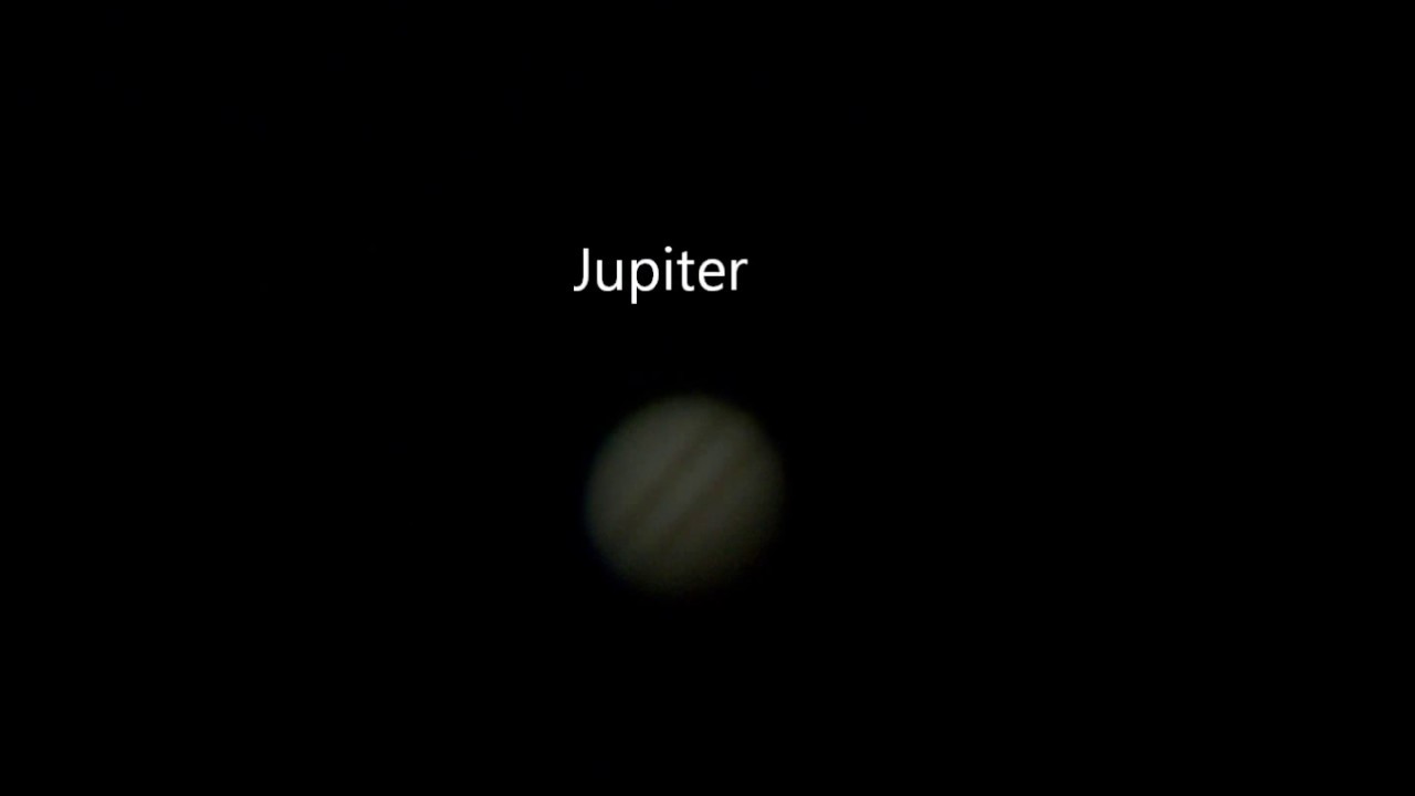 Jupiter and the Moon with dobsonian Skywatcher 8 inch - YouTube