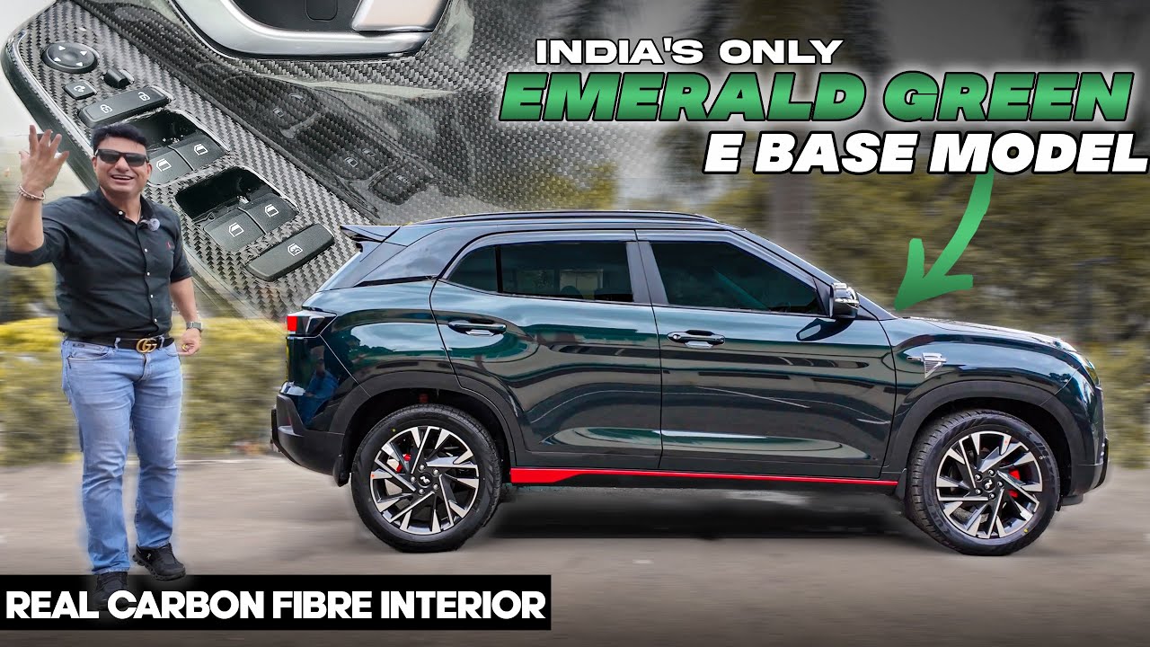 INDIA'S GRANDEST & ONLY CRETA E in EMERALD GREEN🔥🇮🇳😍 | REAL CARBON ...