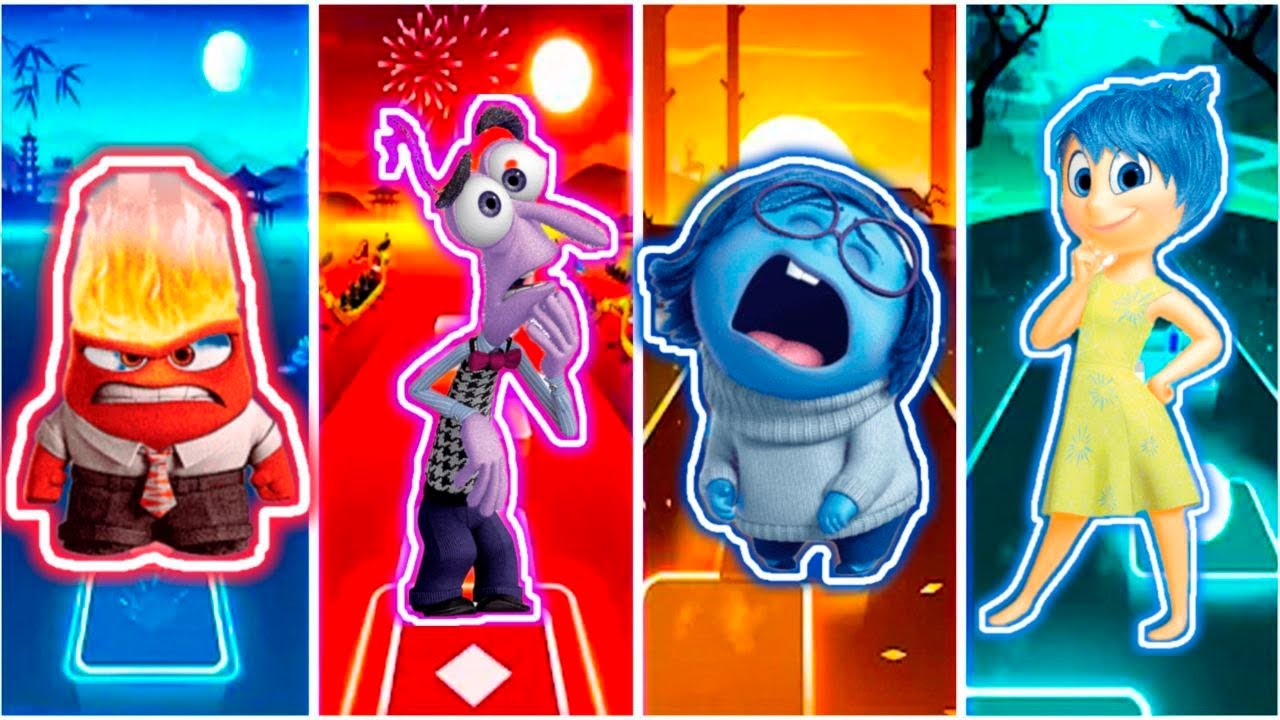 HEROES INSIDE OUT: ANGER😡 - FEAR🫣 - SAD😔 - JOY😊| Tiles Hop EDM RUSH ...