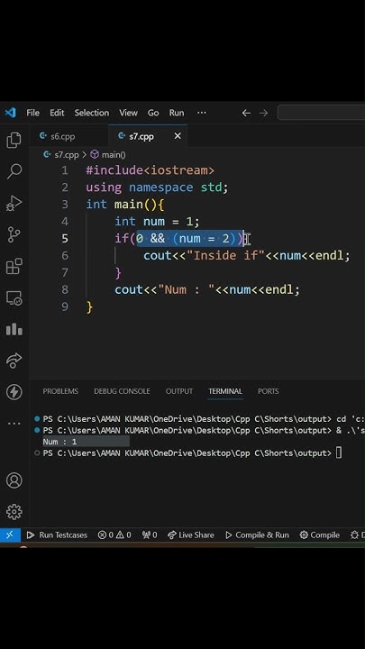 Guess The Output Short Circuit Evaluation Cprogrmming Cpp Coding Youtube