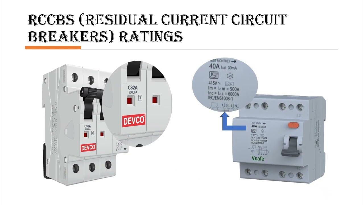RCCBs Residual Current Circuit Breakers Ratings - YouTube