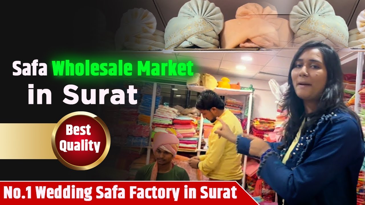 No.1 Wedding Safa Factory in Surat | Safa Wholesale Market in Surat | Kali Trendz Safa - YouTube