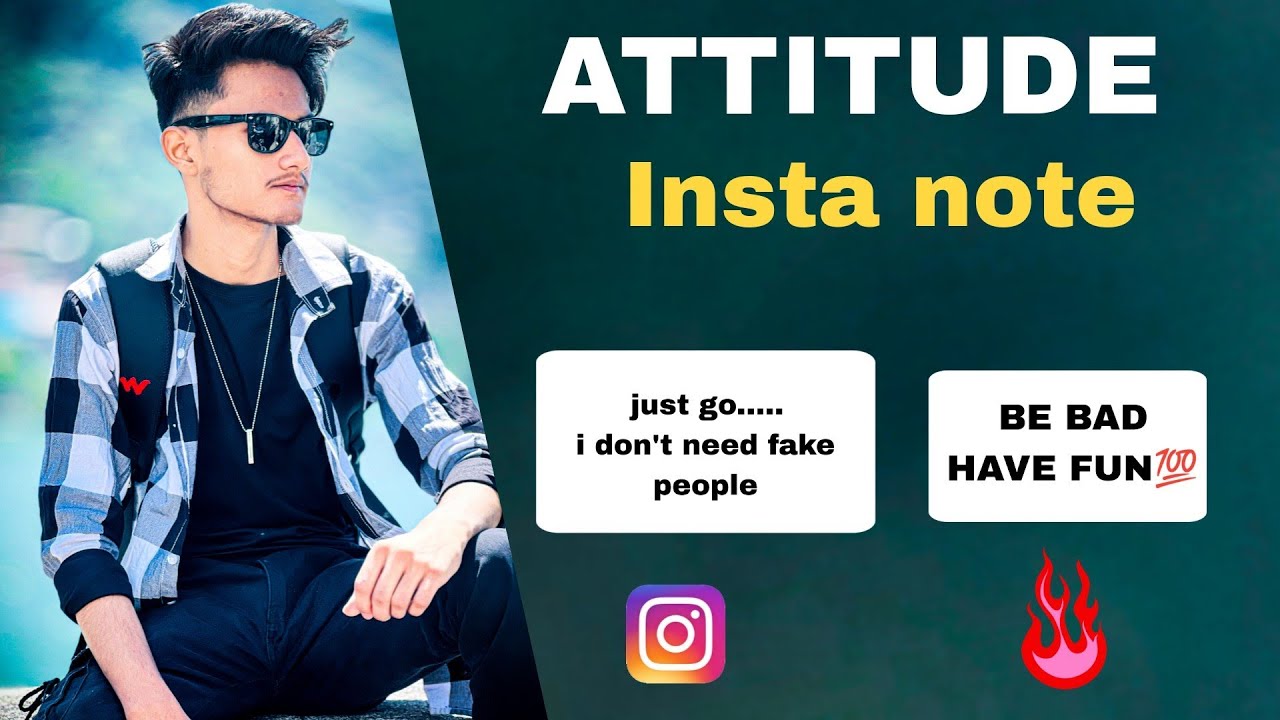 Attitude Instagram notes 💡 - YouTube