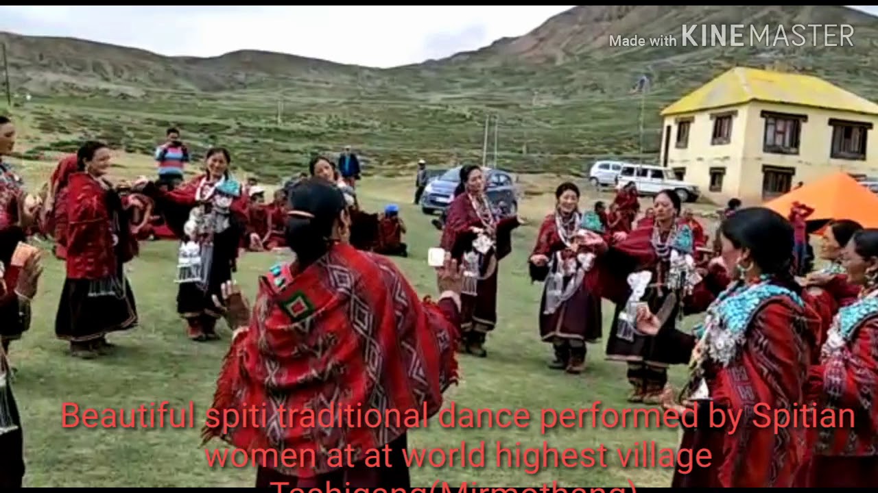 Beautiful spitian traditional Dance at world Highest village TashiGang ...