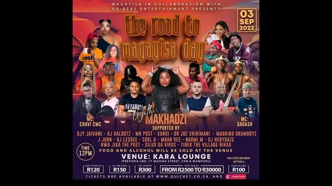 ROAD TO MAGAYISA DAY FULL EVENT AT KARA LOUNGE PRETORIA - YouTube
