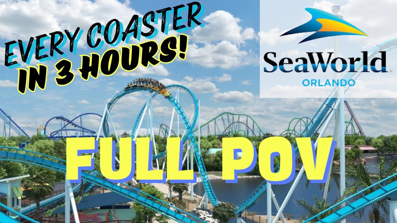 SeaWorld Orlando 2024 3 HOUR RIDE CHALLENGE! | FUNNIEST POV EVER ...