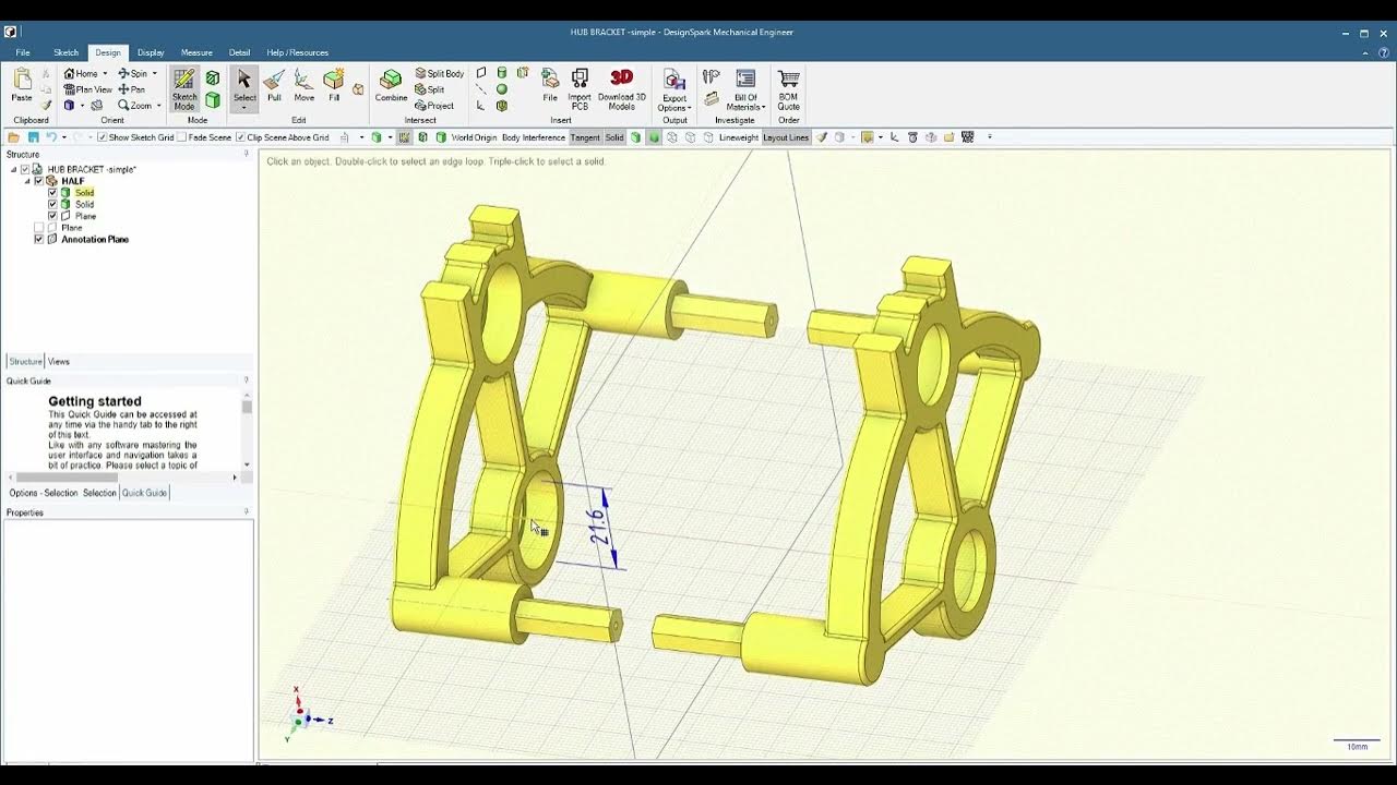 DesignSpark Toolbox - 3D Mirror tool in DS Mechanical - YouTube