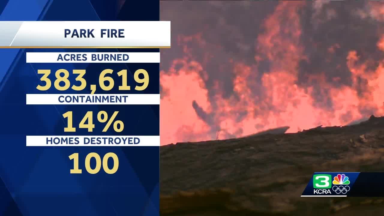 Park Fire becomes fifth-largest wildfire in California history - YouTube