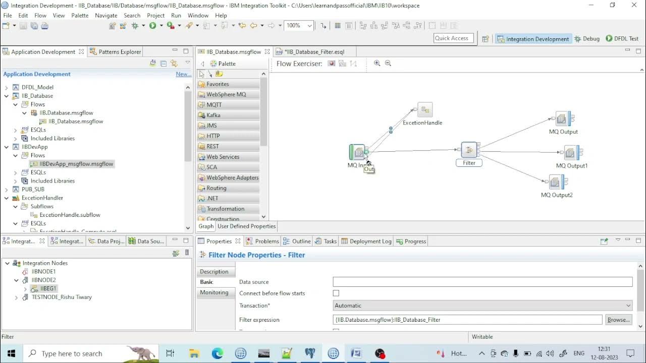 Filter Node Ibm Integration Busiibace Iib Esql Appconnect Ibm Middleware Acev12 Youtube