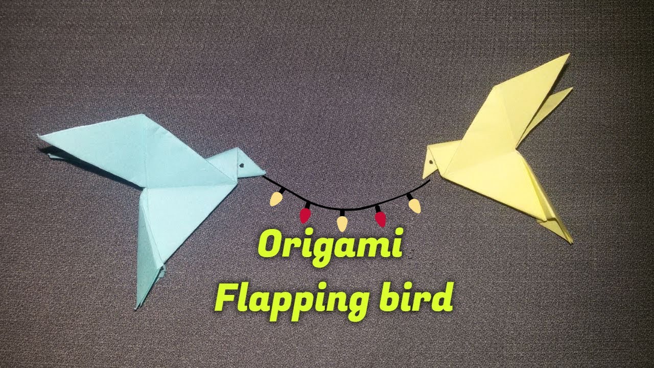 Paper Flapping bird | super easy and quick | origami bird - YouTube