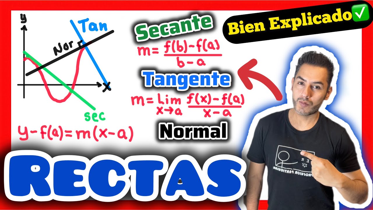 RECTA SECANTE TANGENTE Y NORMAL en FUNCIONES [𝙈é𝙩𝙤𝙙𝙤 𝙁á𝙘𝙞𝙡 𝙮 𝙍á𝙥𝙞𝙙𝙤😎 🫵 ...