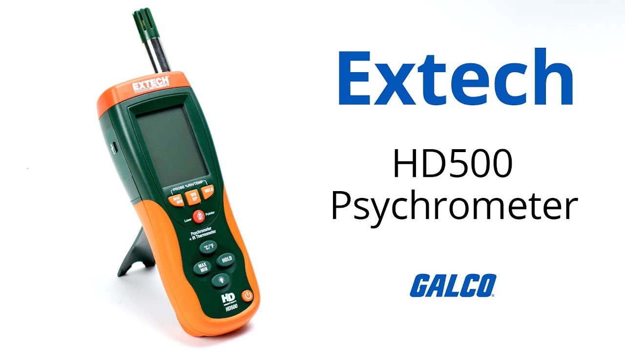 Extech's HD500 Psychrometer - YouTube