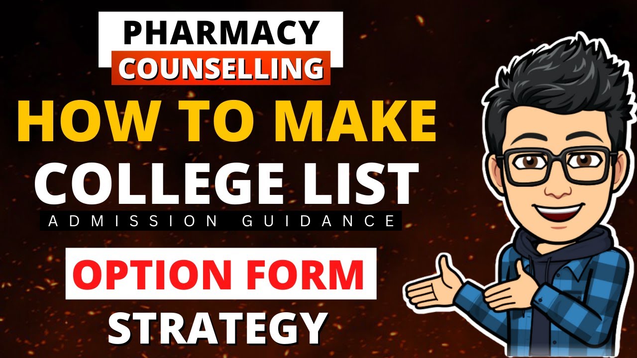 Pharmacy Option Form Strategy | How To Make College List Pharmacy ...