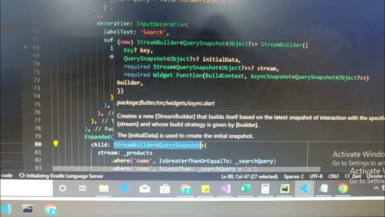 Flutter & Dart (Part 81) How to Search Data on project in Firestore Database (Firebase) - YouTube