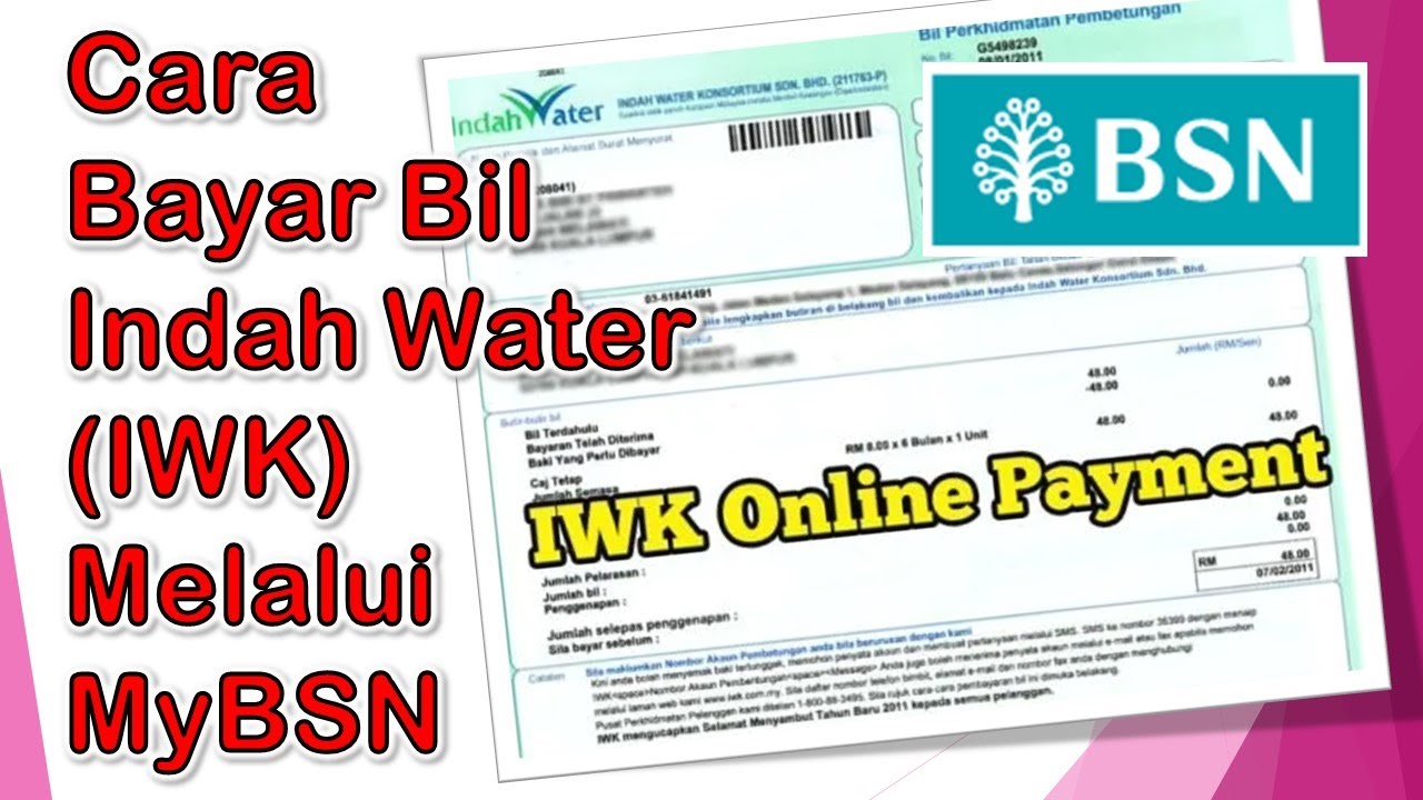 Cara Bayar Bil Indah Water (IWK) Melalui MyBSN 2022 - YouTube