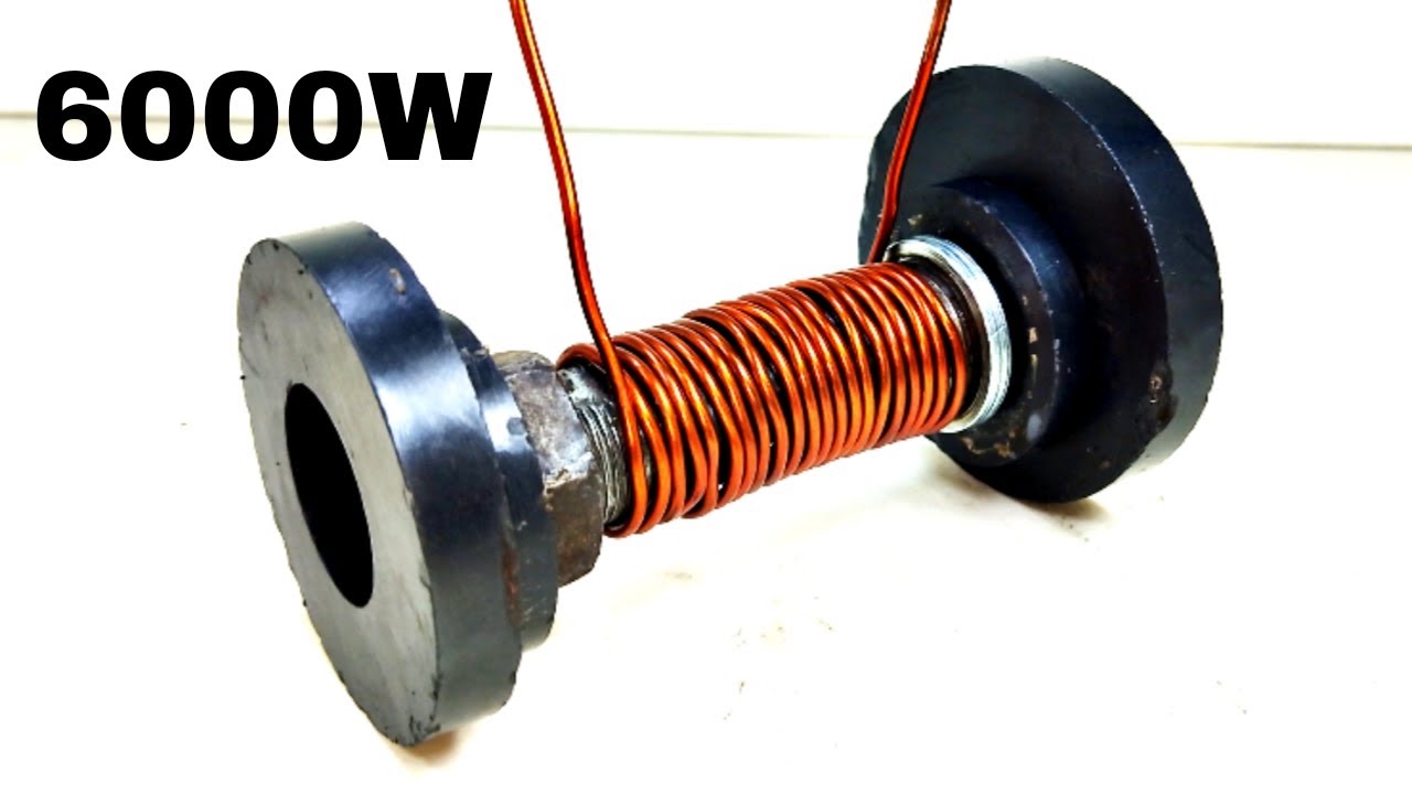 How to make 6000w free energy generator from copper wire magnetic - YouTube