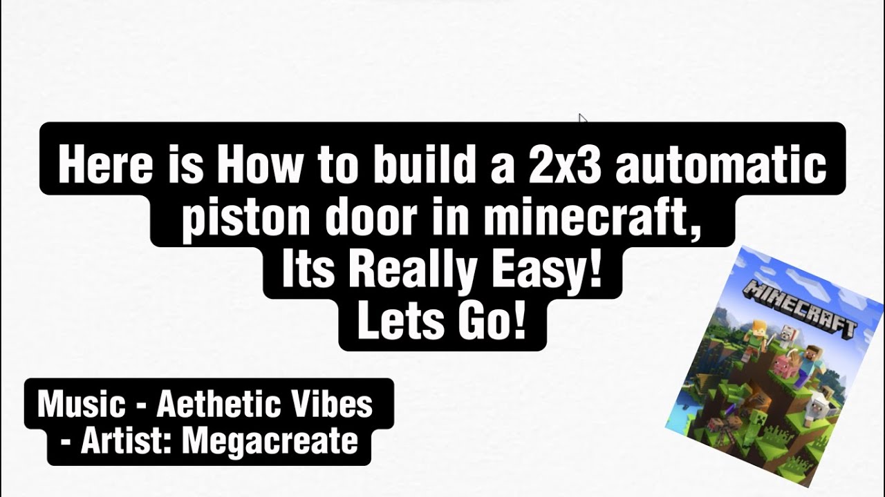 Minecraft Tutorial 2x3 Automatic Piston Door - Super Easy! - YouTube