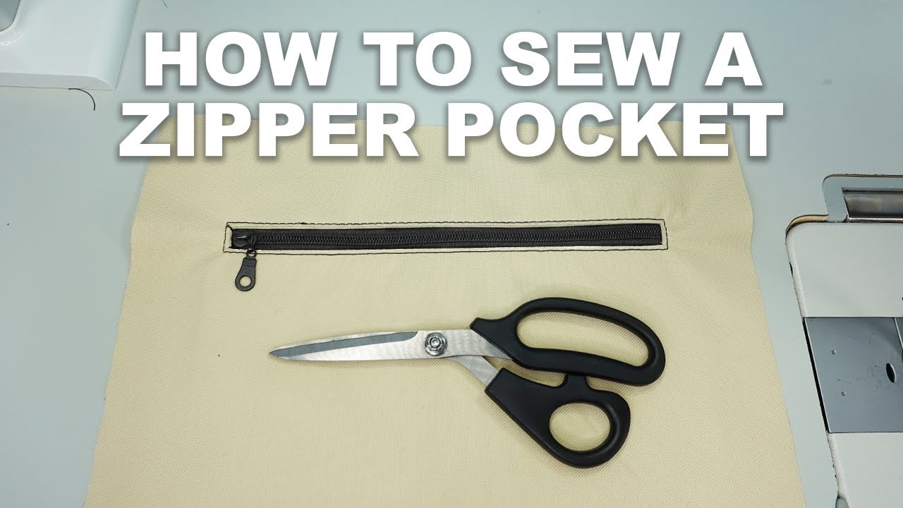 How To Sew A Zipper Pocket! How To Make A Zipper pocket! - YouTube
