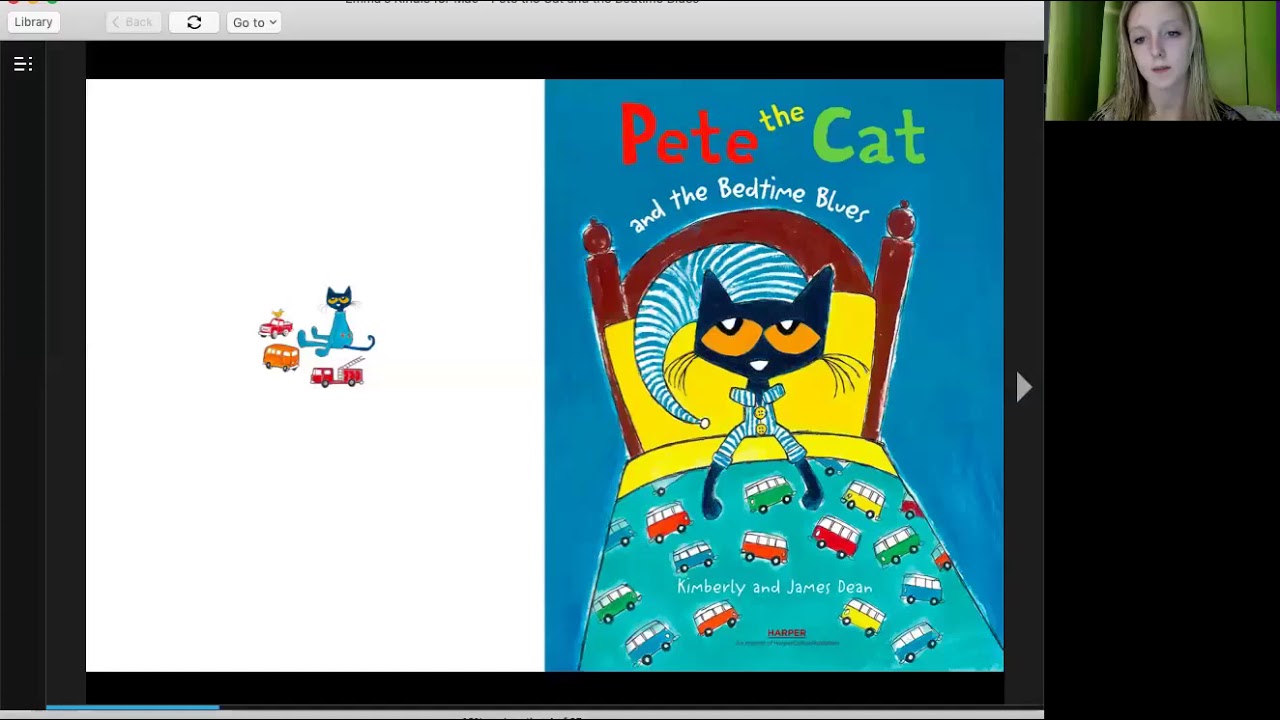 Story Time with Emma!- Pete the Cat and the Bedtime Blues - YouTube