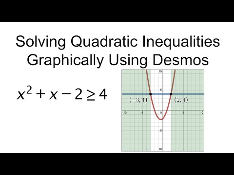 How to Solve Quadratic Inequalities Using Desmos - YouTube