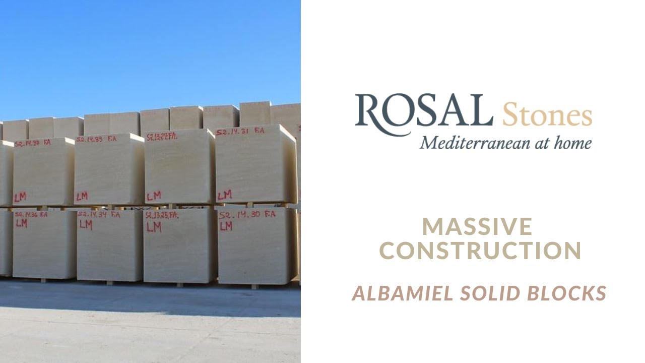 Solid natural stone blocks for massive construction / Pierre massive ...