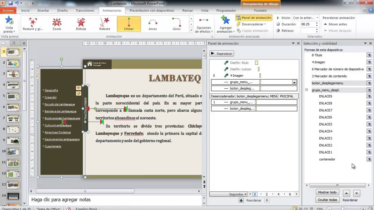 Tutorial para crear un menú desplegable con PowerPoint - YouTube