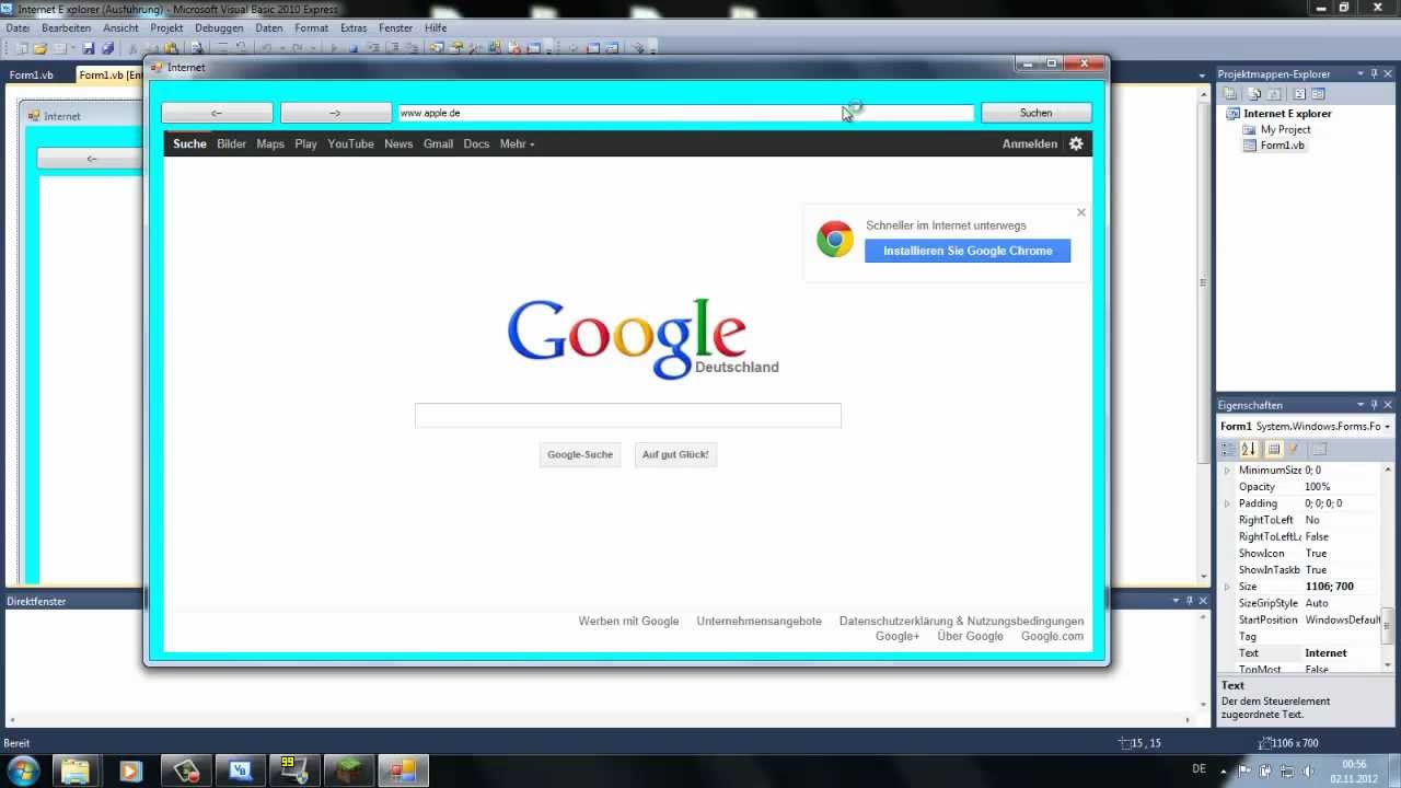 Visual Basic Tutorial 1#Der Internet Browser - YouTube
