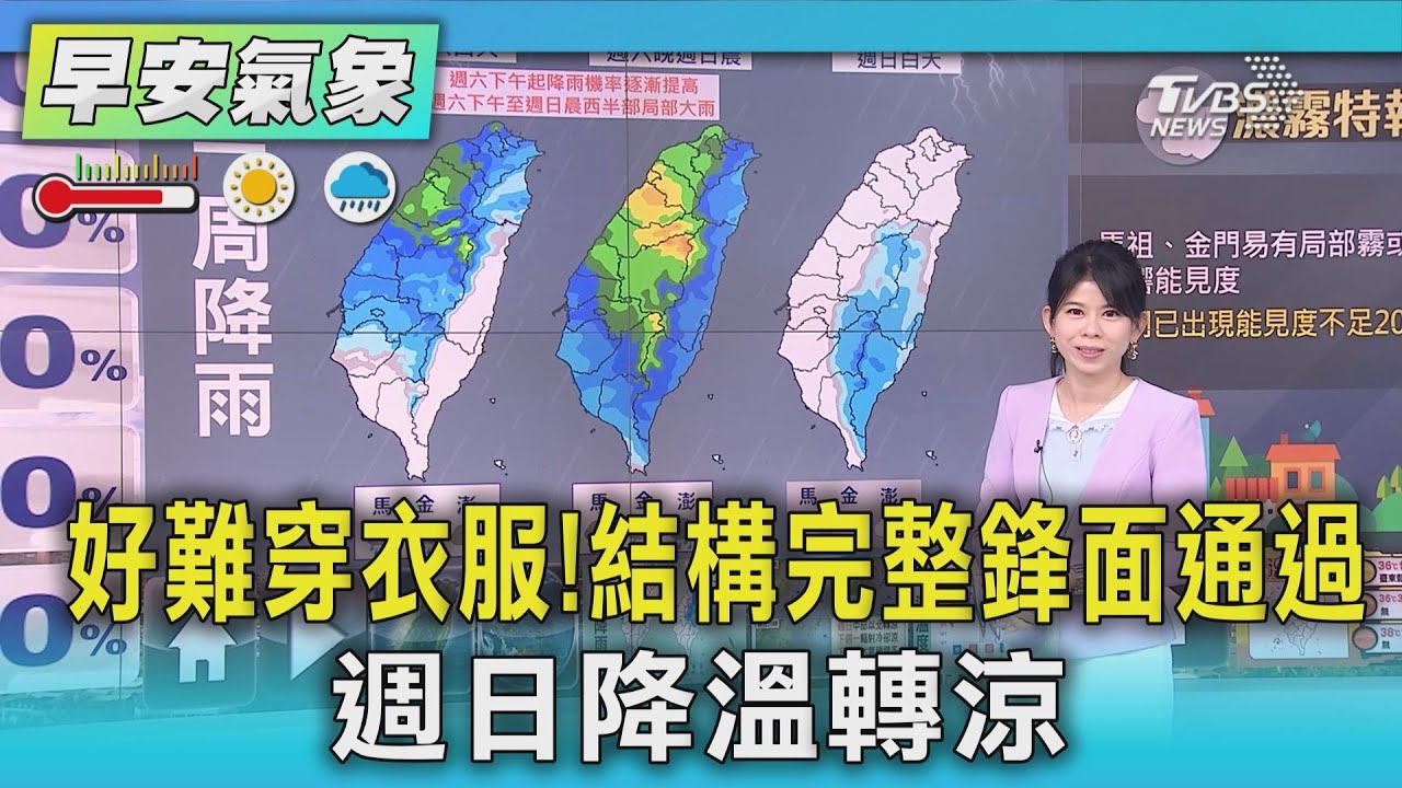 鋒面又來!下半天出門帶雨具 全台有雨 ｜氣象主播 謝宜倫｜早安氣象｜TVBS新聞 20250412 @TVBSNEWS02 - YouTube