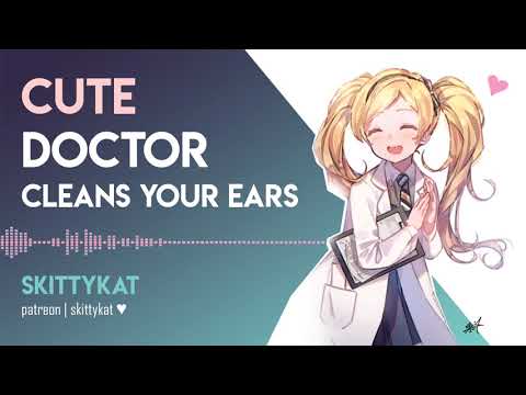 ASMR || Ear Cleaning from Your Sweet Distractible Doctor ~ cotton swabs, soft whispers, scritchies