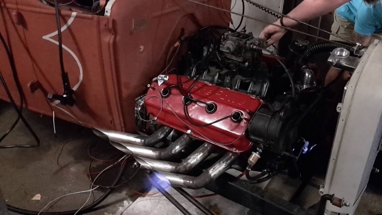 354 Hemi Hot Rod first run - YouTube
