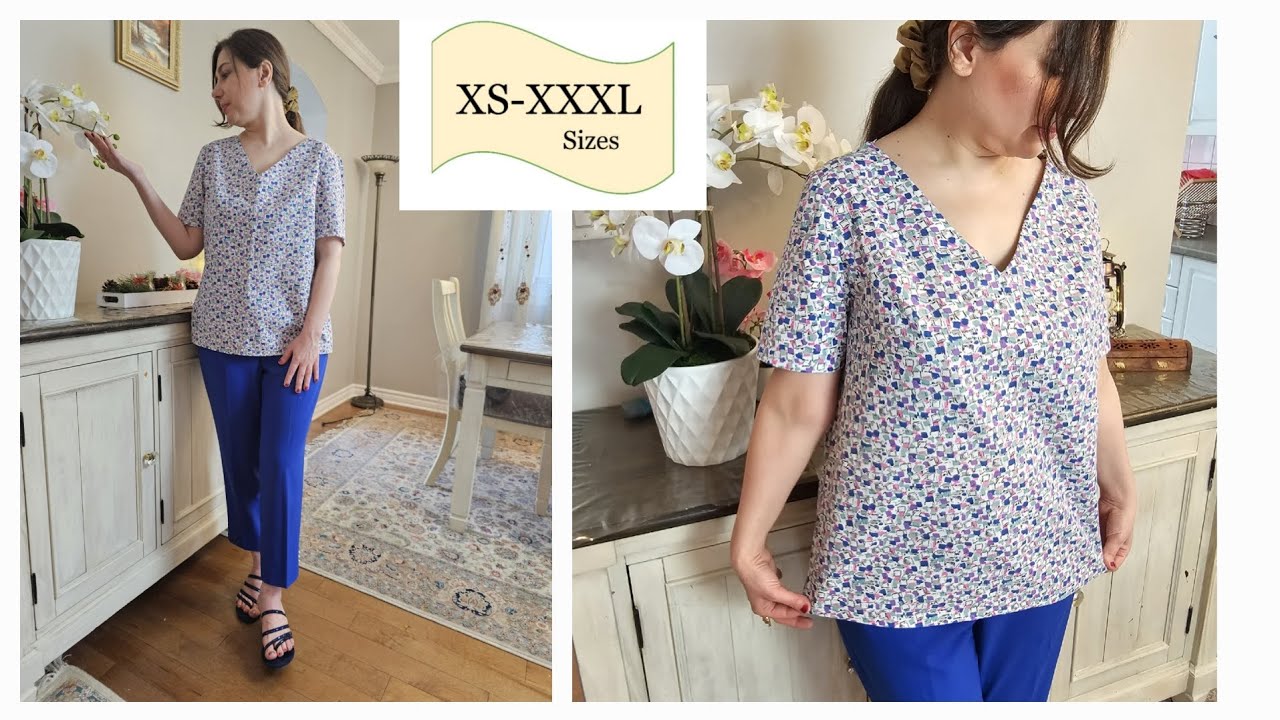 sew simple summer top easily with PDF Pattern - YouTube