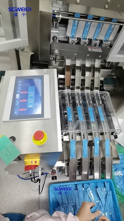 Automatic 4-Lane Checkweigher Stick Package Multi-Lane Check Weigher - YouTube