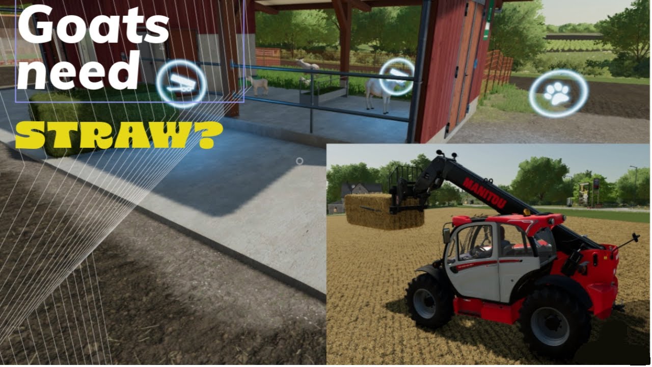 FS22 - How do I know if my goats need straw or not? - YouTube