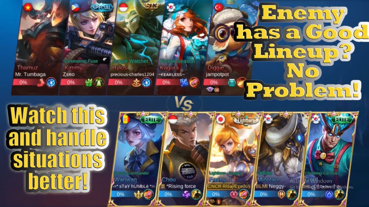 Counter the META with Fanny! | Handling a good enemy lineup | Advanced ...