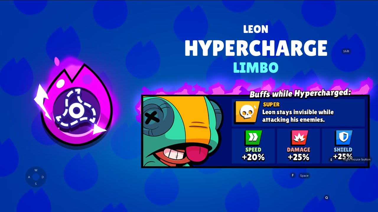 Brawl Stars Hypercharge на Leon + на божидар Bea! - YouTube