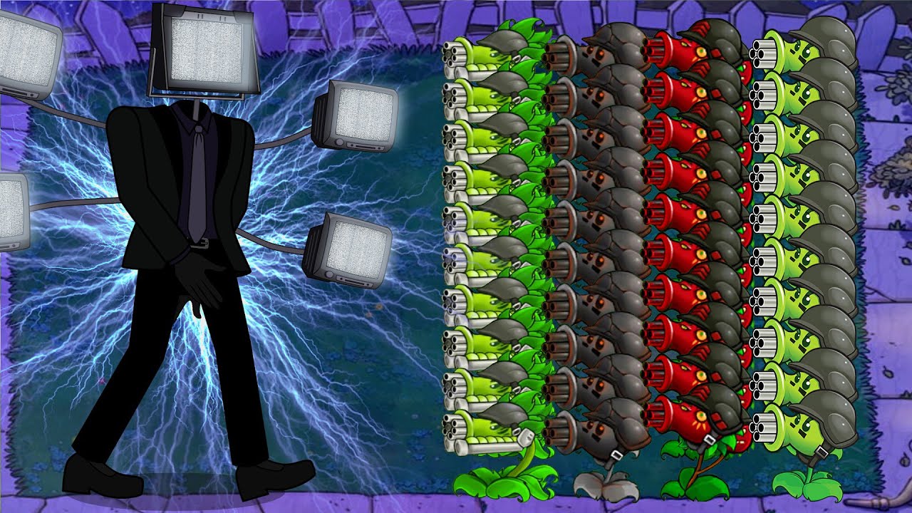 Plants vs Zombies Animation : Large TV Man vs TV Woman vs Newspaper ...