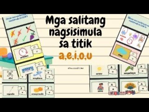 Mga salitang nagsisimula sa titik aeiou | Tayo'y magbasa | Mga patinig - YouTube