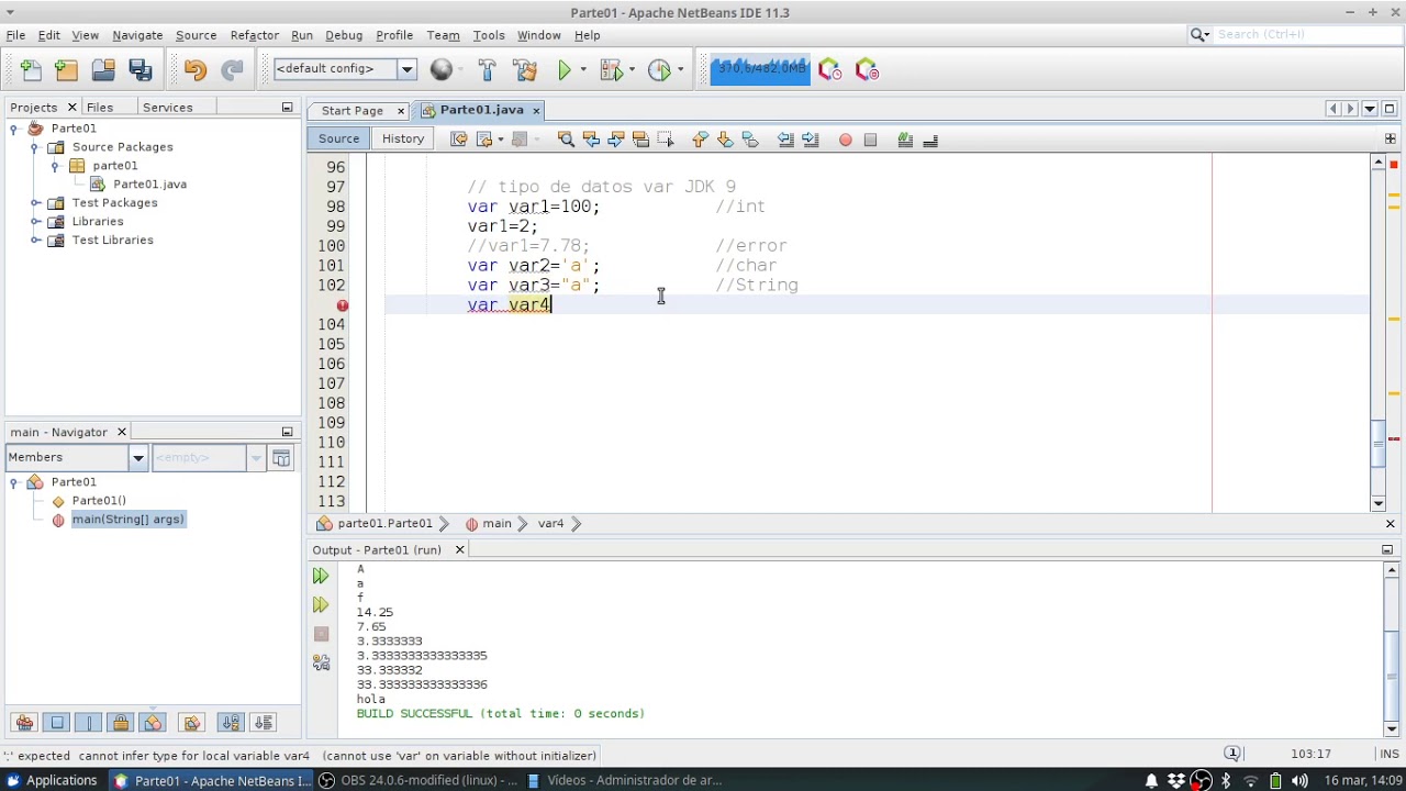Java SE 0015 Tipo de datos var jdk9 - YouTube