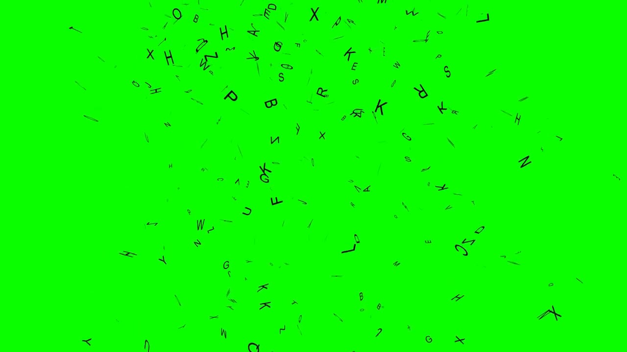 Letters Particles Falling Free Green Screen Animation - YouTube