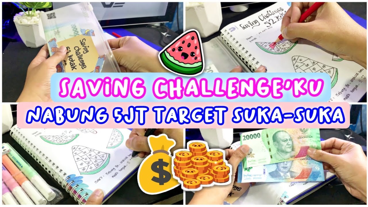 Saving Challenge 52 Kotak || Nabung 5 Juta Target Suka-Suka || Menabung ...