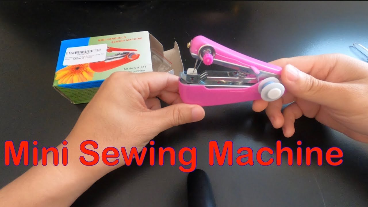 Mini Handheld Stapler Sewing Machine, how it works for chain stitch ...