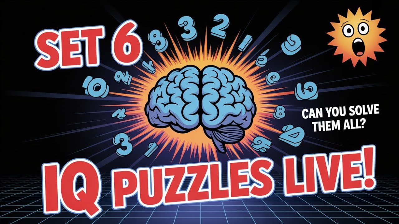 LIVE IQ Test Set 6 Part 2 | Solve Q8–20 | Brain Boost Math Puzzles ...