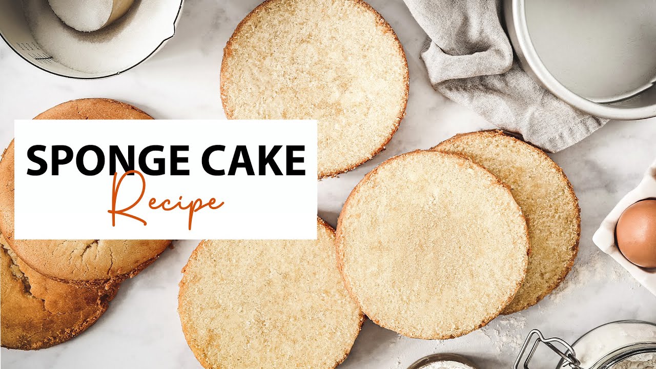 Classic sponge cake recipe for layer cakes I Sweetly Cakes - YouTube