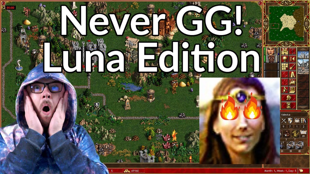 Never GG! Luna Edition! || Heroes 3 Conflux Gameplay || Jebus Cross ...