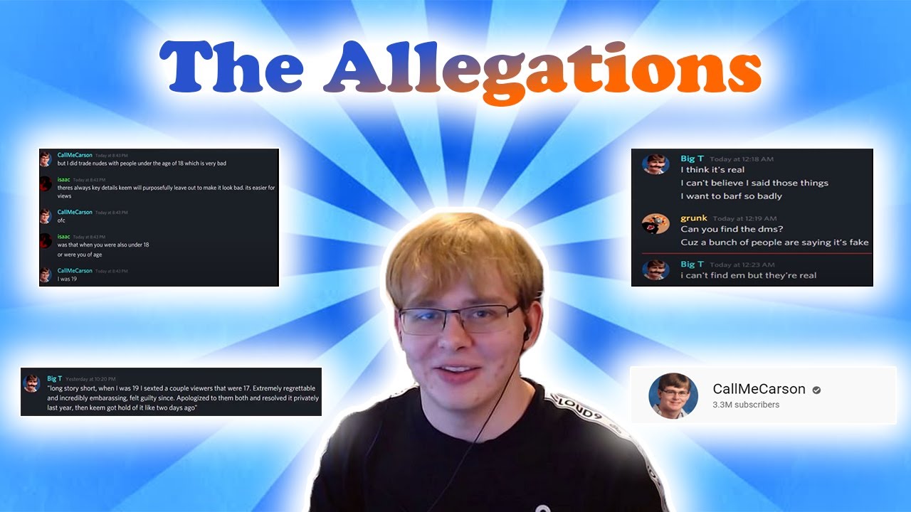 CallMeCarson Allegations | The CallMeCarson Drama - YouTube