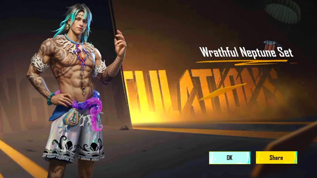 WRATHFUL NEPTUNE SET 😊and Mystic Karken Ace 32 gun in 5k UC in BGMI 🔥 ...