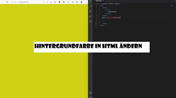 Wie definiert man eine Hintergrundfarbe in HTML?